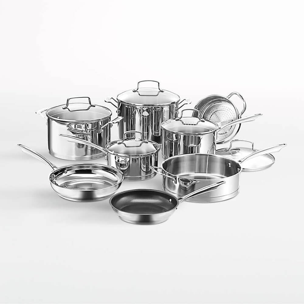 Cuisinart Chef's Classic Stainless 13 piece Cookware Set — Kitchen Clique