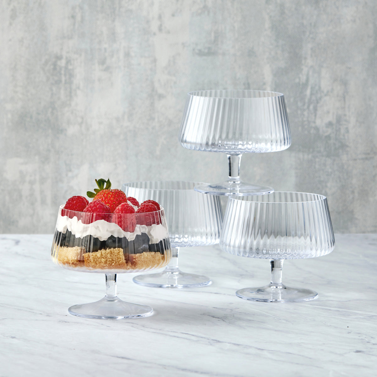 Anton Studio Designs Empire Clear Individual Trifle Bowls, Set/4 ...