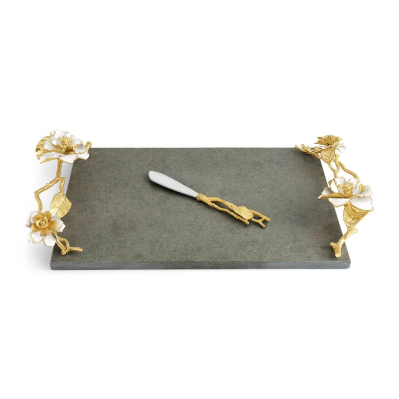 Michael Aram Gardenia Cheeseboard w/ Knife — Kitchen Clique