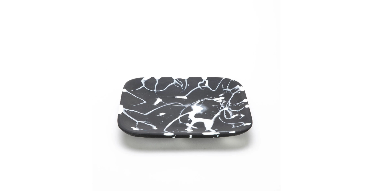 *SPECIAL PRICE* Nashi Home Classical Square Tray, Black Splatter ...
