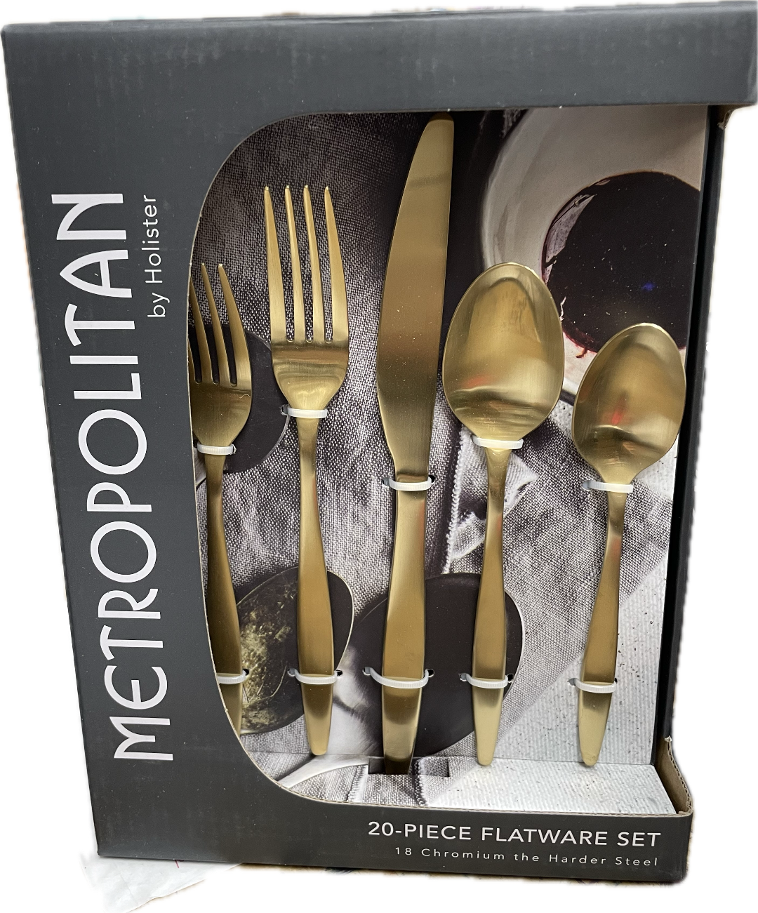 Prestige Metropolitan ABC Vee Heavy Gold Flatware, Service for 4 ...