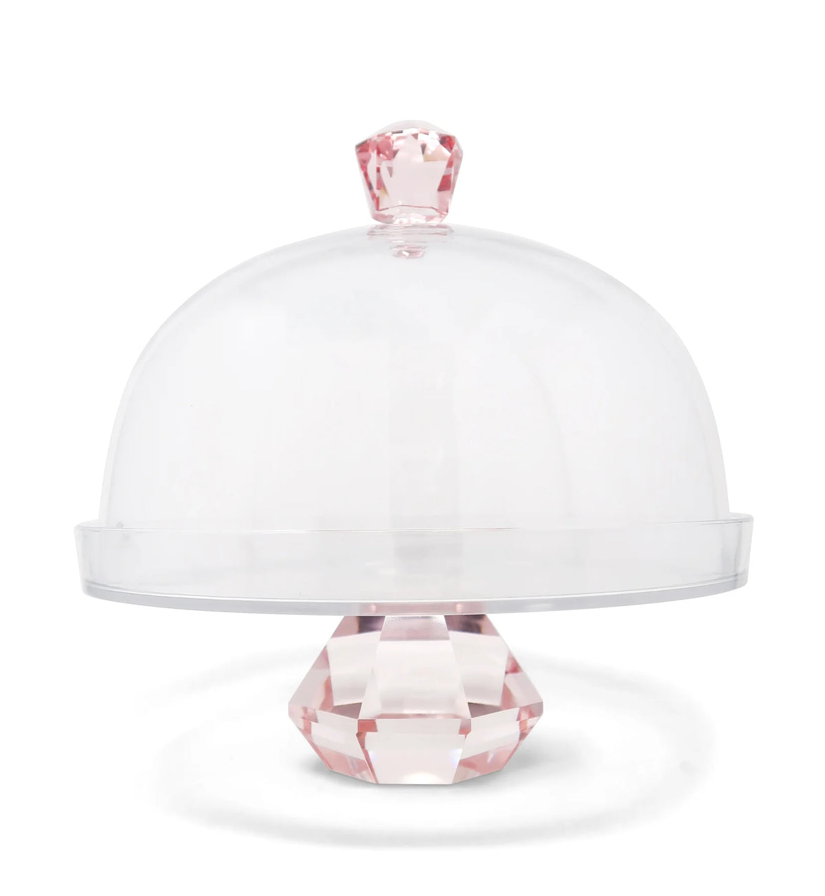 Vivience Glass Cake Dome with Colored Diamond Base and Knob — Kitchen ...