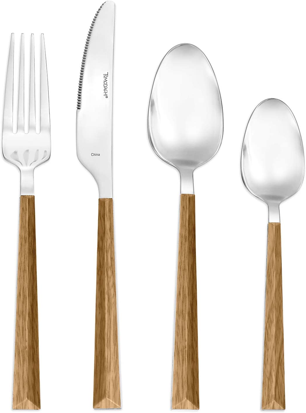 Hamilton Forge Tomodachi Dali Wood Look Dinner Set, 16-piece — Kitchen ...