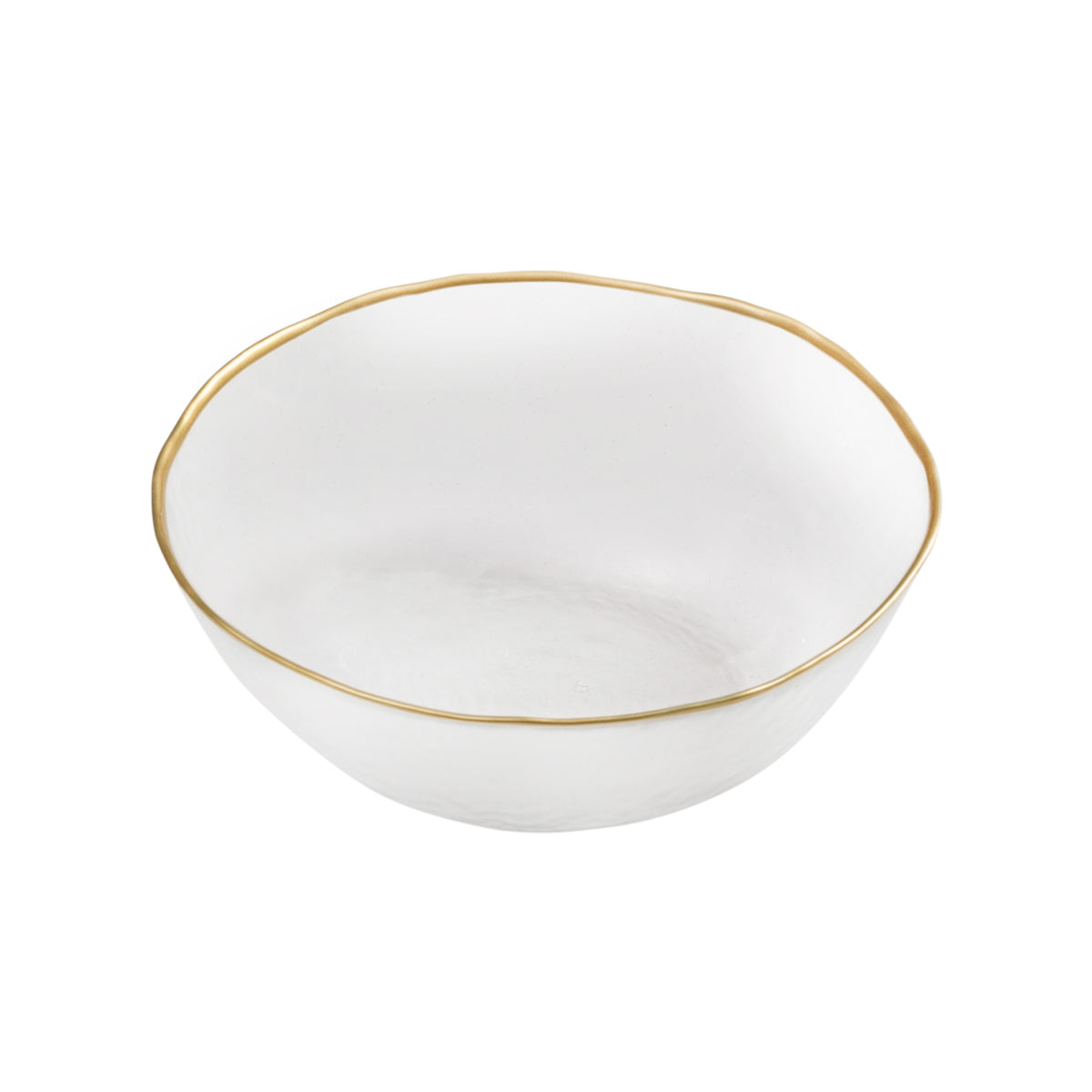 Classic Touch Clear Round Bowl with Gold Rim — Kitchen Clique