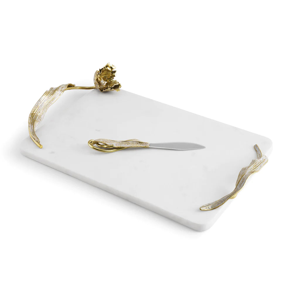 Michael Aram Tulip Cheeseboard/Knife — Kitchen Clique