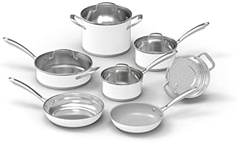 Cuisinart 11 Piece Matte White Cookware Set — Kitchen Clique