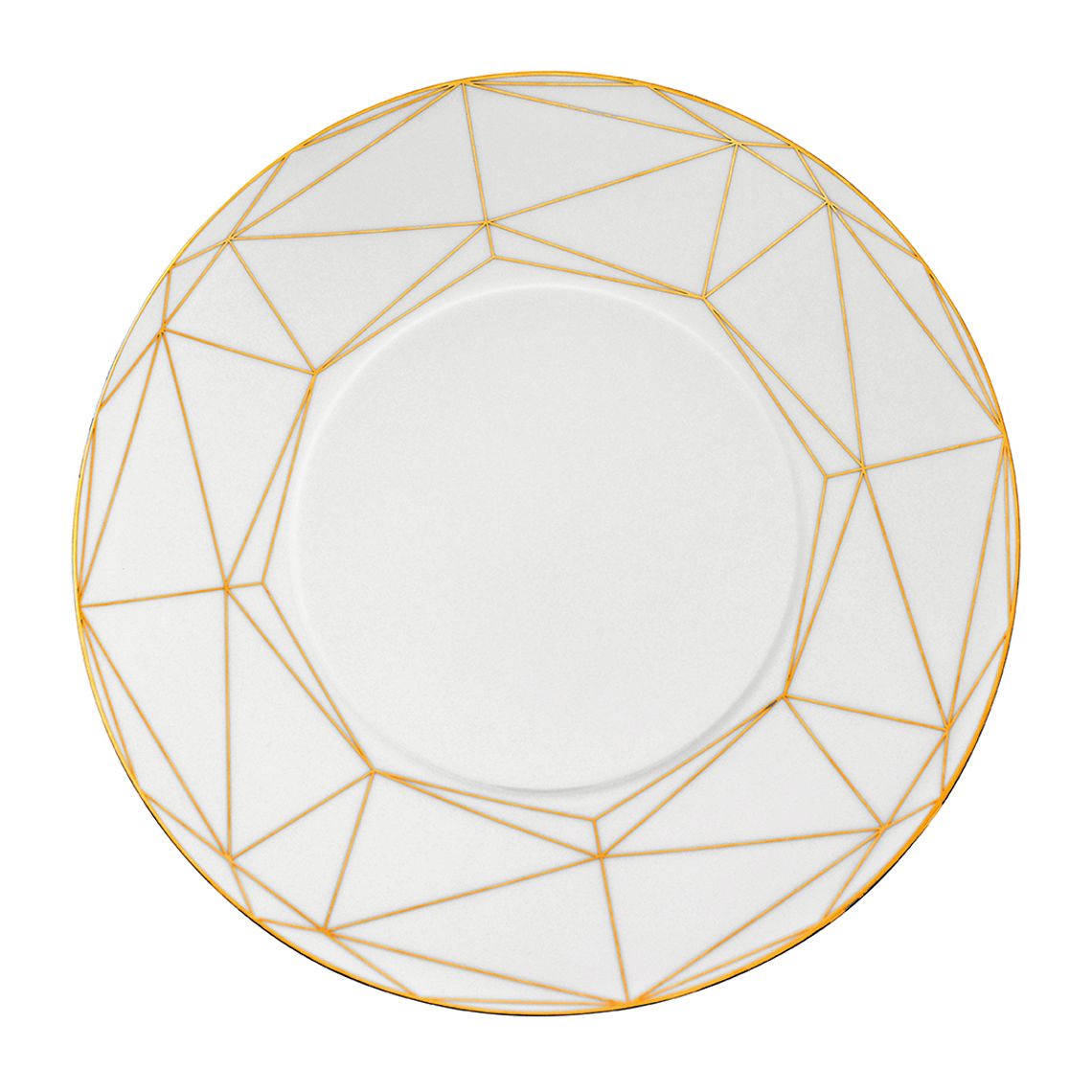 Prouna Gem Cut Gold Dinner Plate — Kitchen Clique