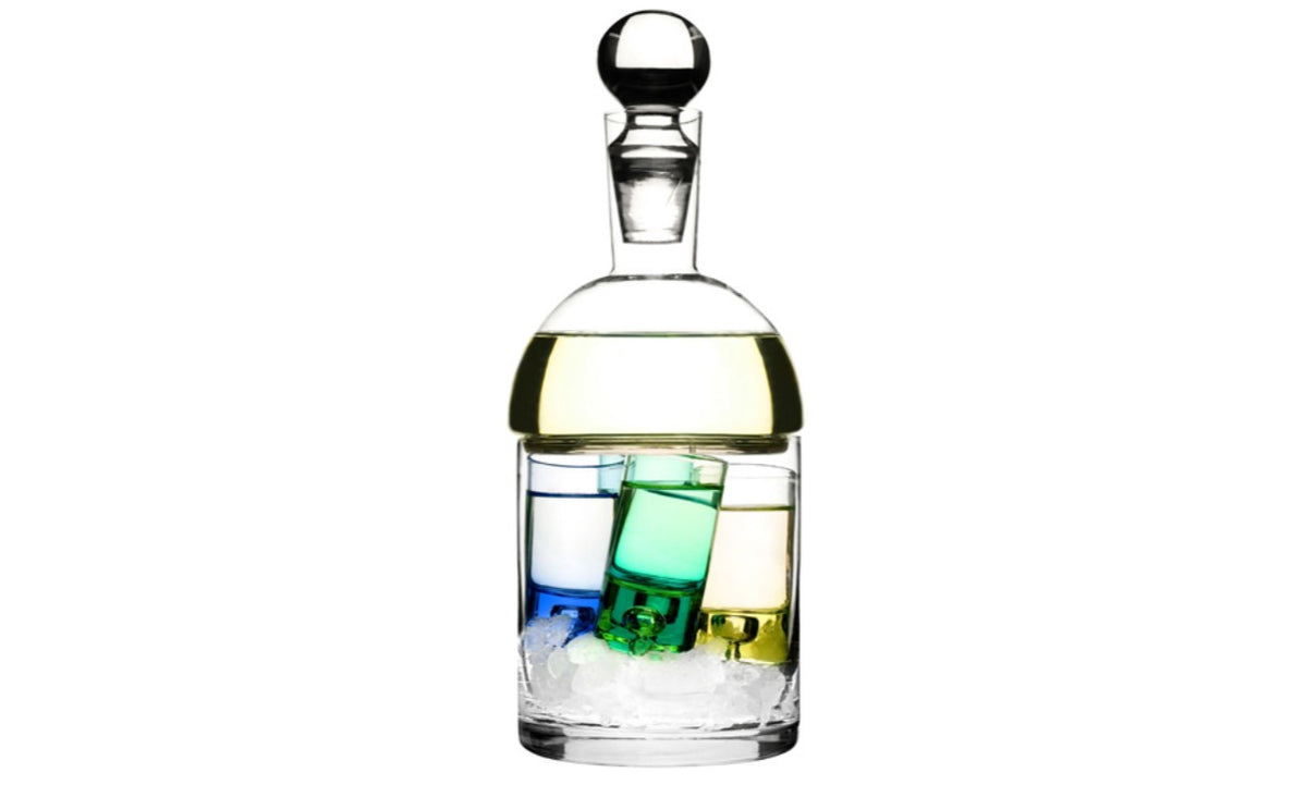 Sagaform Schnapps Carafe and Ice Container with 4 Shot Glass — Kitchen ...