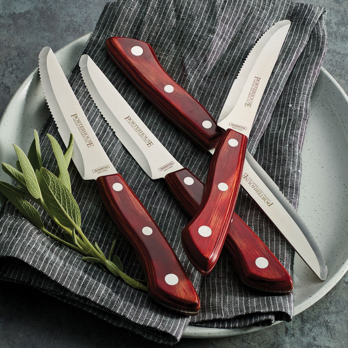 Tramontina Porterhouse Steak Knives, 4 pc. — Kitchen Clique